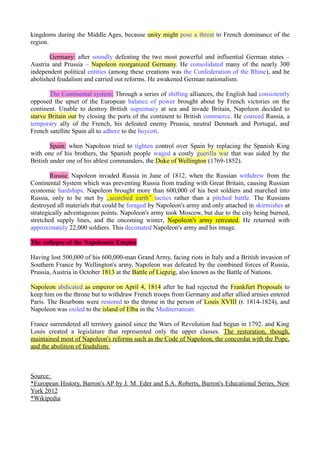 History notes Napoleon | PDF