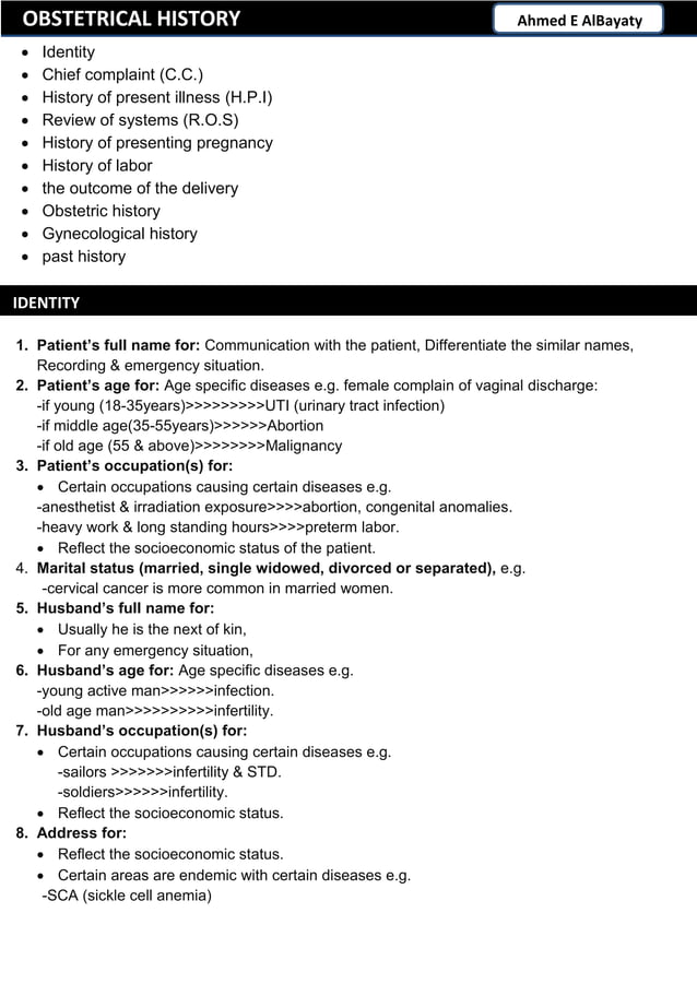 obstetrical History | PDF