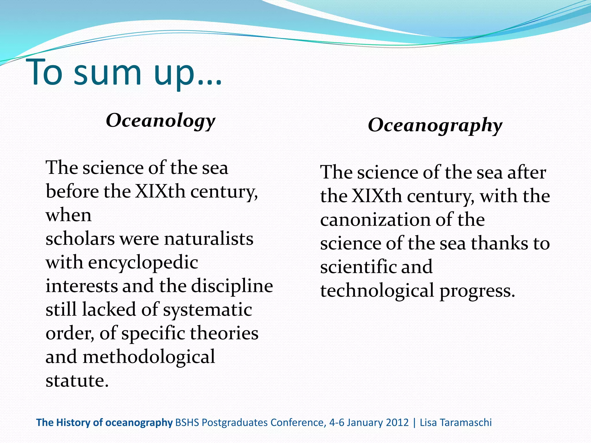 The History of Oceanography | PPTX