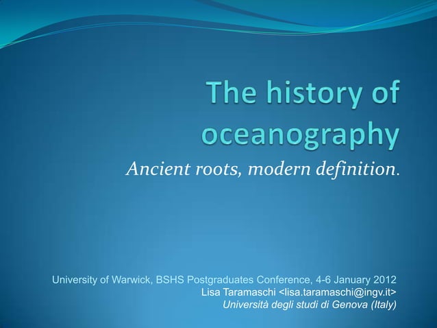 The History of Oceanography | PPTX | Geology | Science