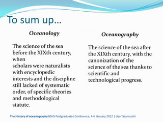 The History of Oceanography | PPTX