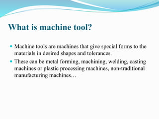 History of Machine Tools | PPTX