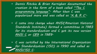 History of C Language | PPTX