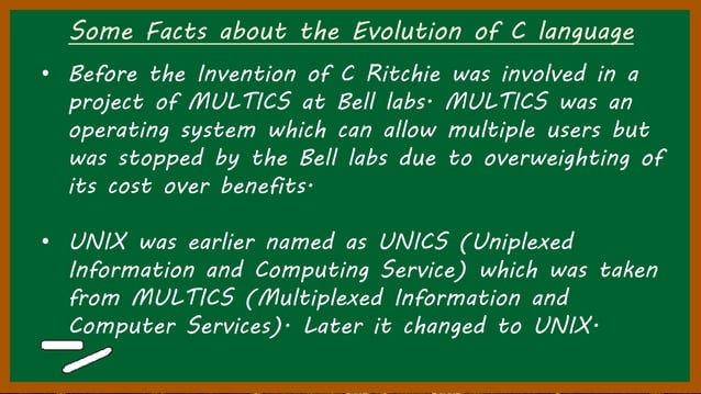 History of C Language | PPTX | Programming Languages | Computing