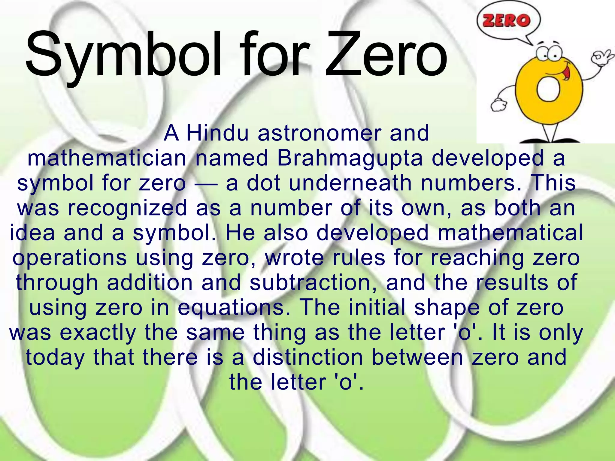 History of Zero - Mathematics | PPTX