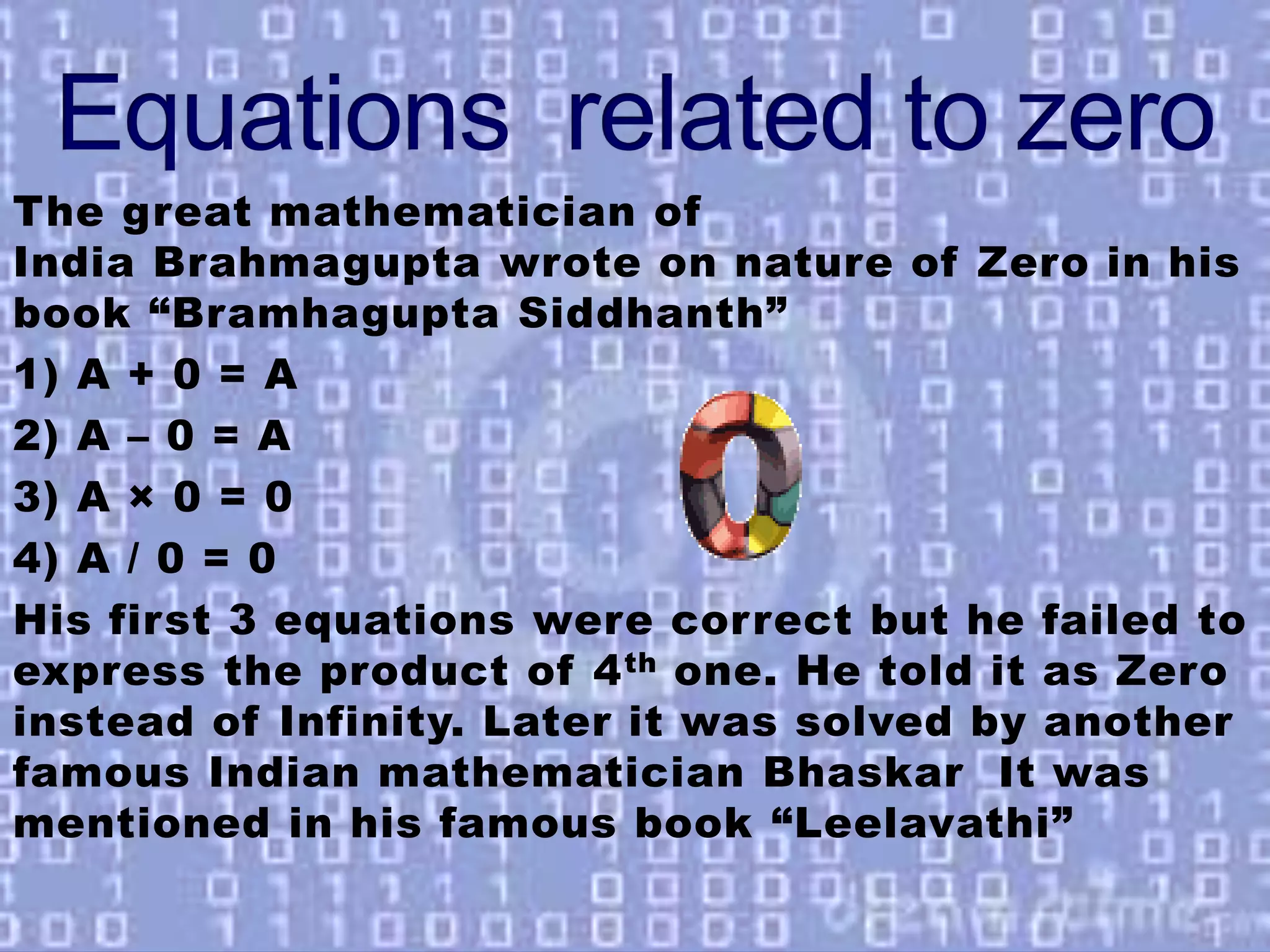 History of Zero - Mathematics | PPTX