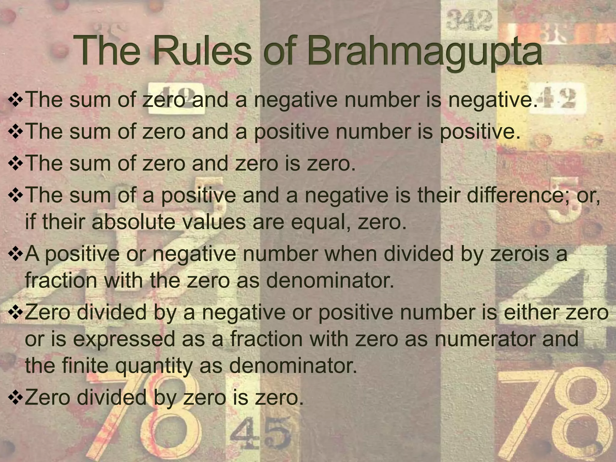 History of Zero - Mathematics | PPTX