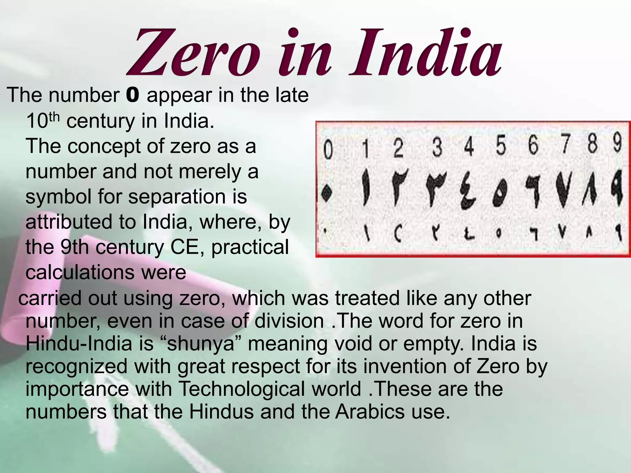 History of Zero - Mathematics | PPTX
