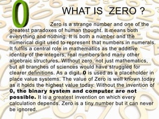History of Zero - Mathematics | PPTX