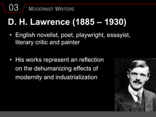 History of 20th english literature | PPTX
