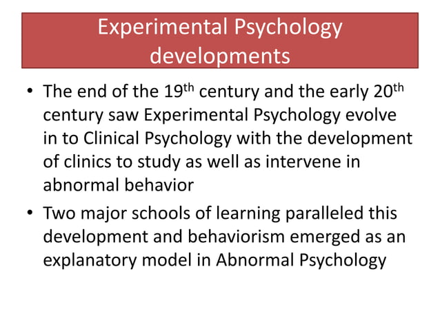 History of abnormal psychology | PPTX | Mental Health | Diseases and ...