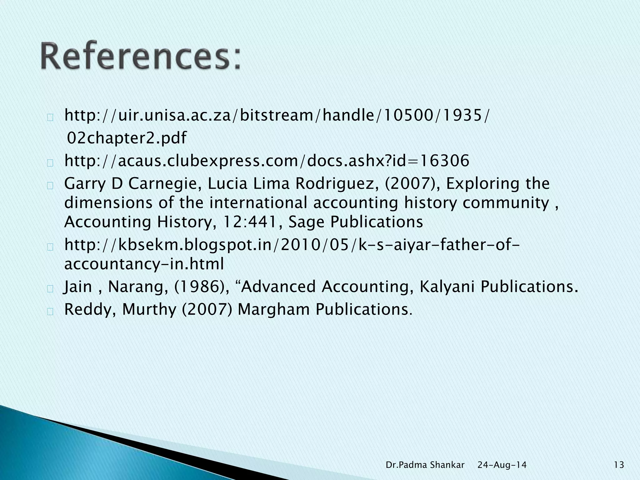 History of accounting | PPSX