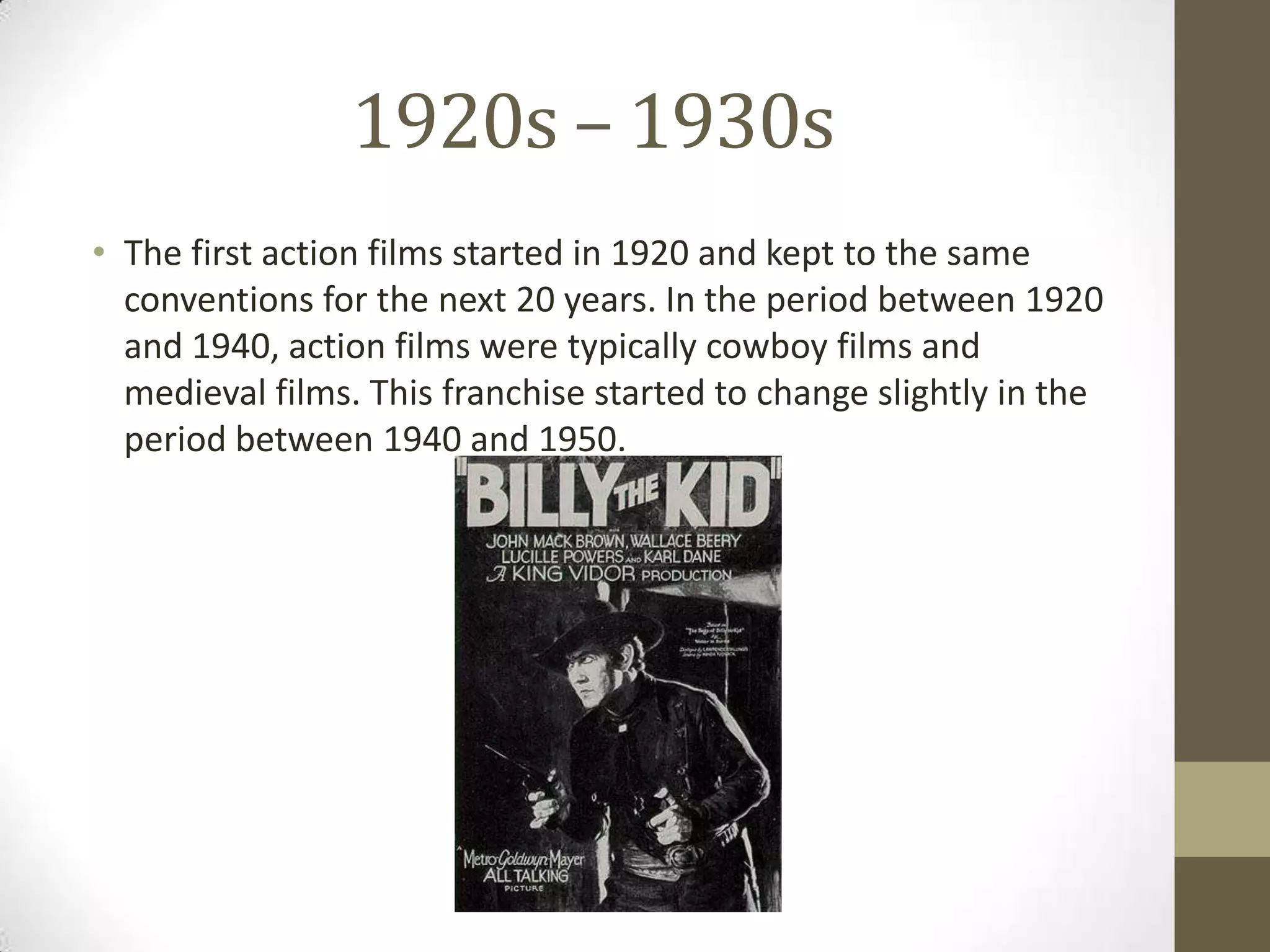 History of action genre | PPTX