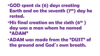 HISTORY OF ADAM and eve about the Bible and stuff | PPTX