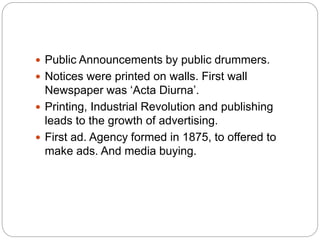History of advertising | PPT