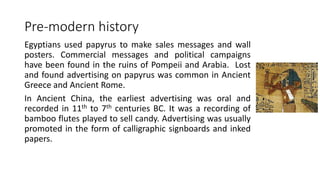 History of advertising | PPTX