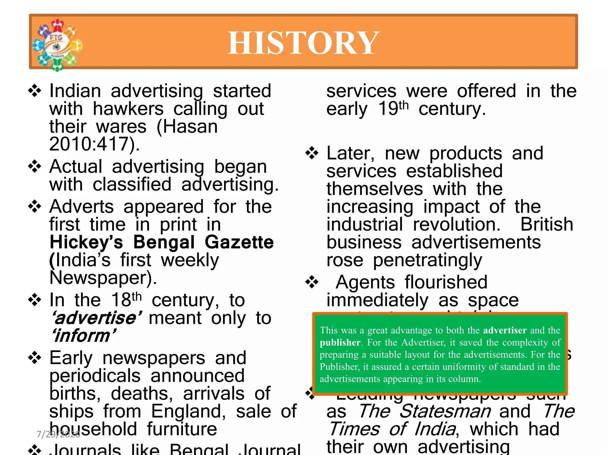 History of advertising in india 2020 | PPTX