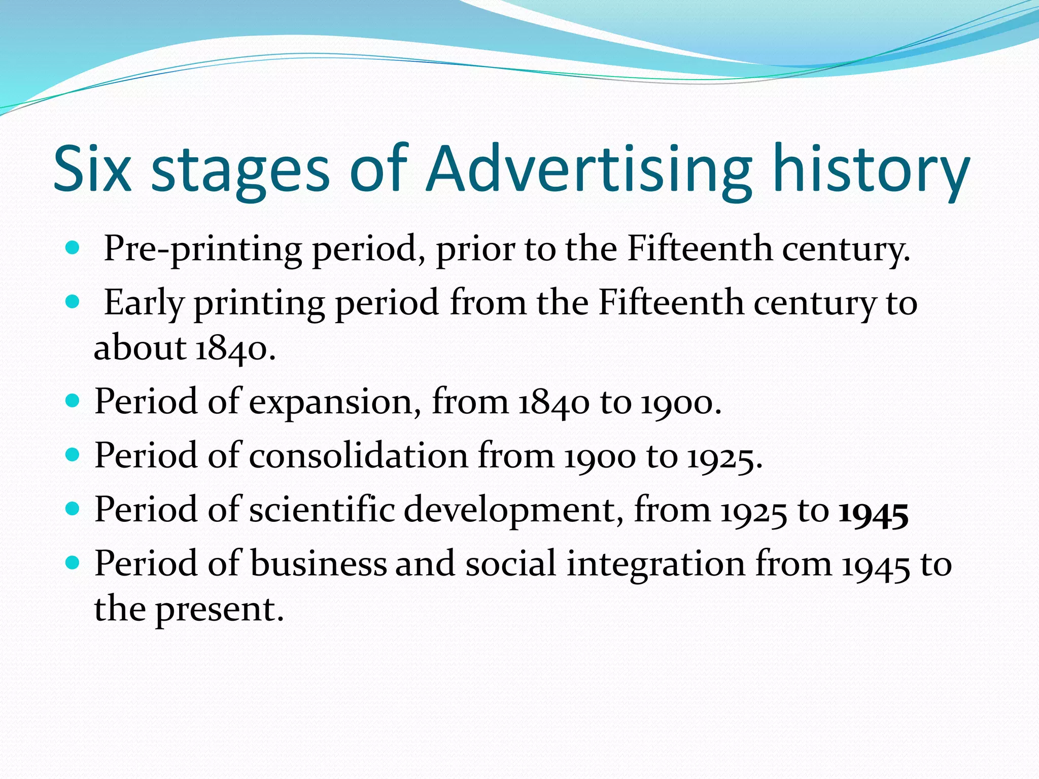History of advertising | PPTX