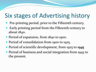 History of advertising | PPTX