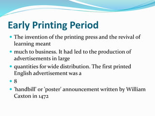 History of advertising | PPTX