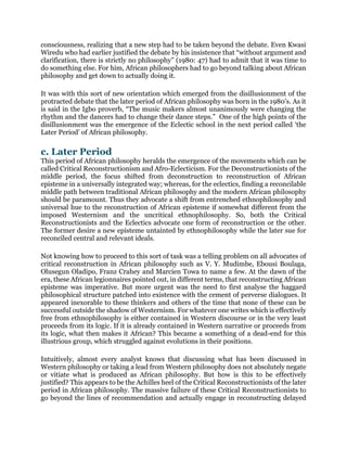 History of african philosophy | PDF