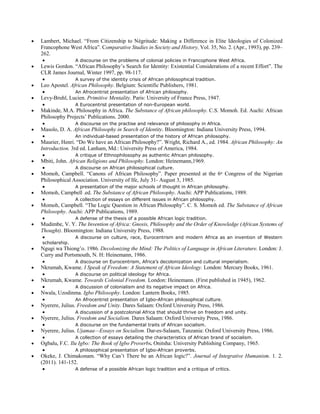 History of african philosophy | PDF