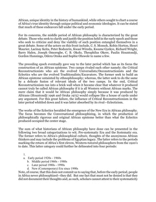 History of african philosophy | PDF