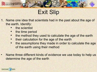 History Of Age Of The Earth | PPT