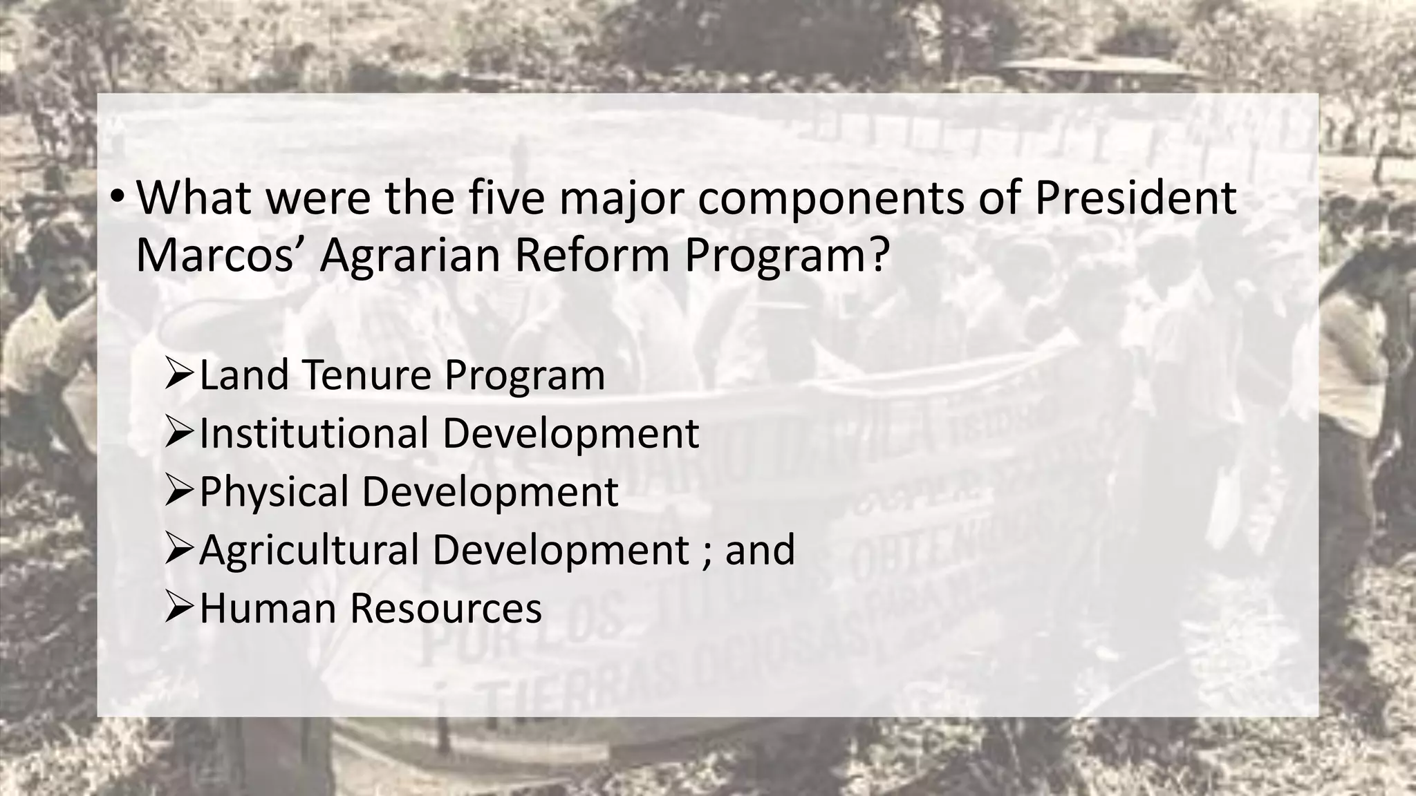 History of agrarian reform | PPTX