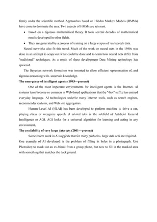 Introduction and History of Artificial Intelligence | PDF