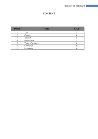 History of aircraft complete | DOCX