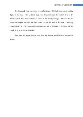 History of aircraft complete | DOCX