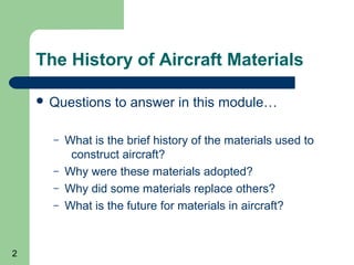 History of aircraft_materials_r2010 | PPT
