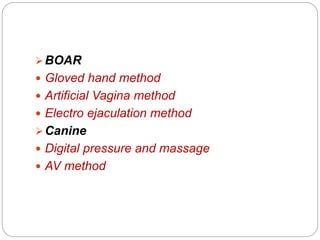 History of ai & semen collection IN ANIMALS | PPTX