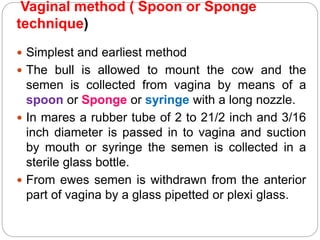 History of ai & semen collection IN ANIMALS | PPTX