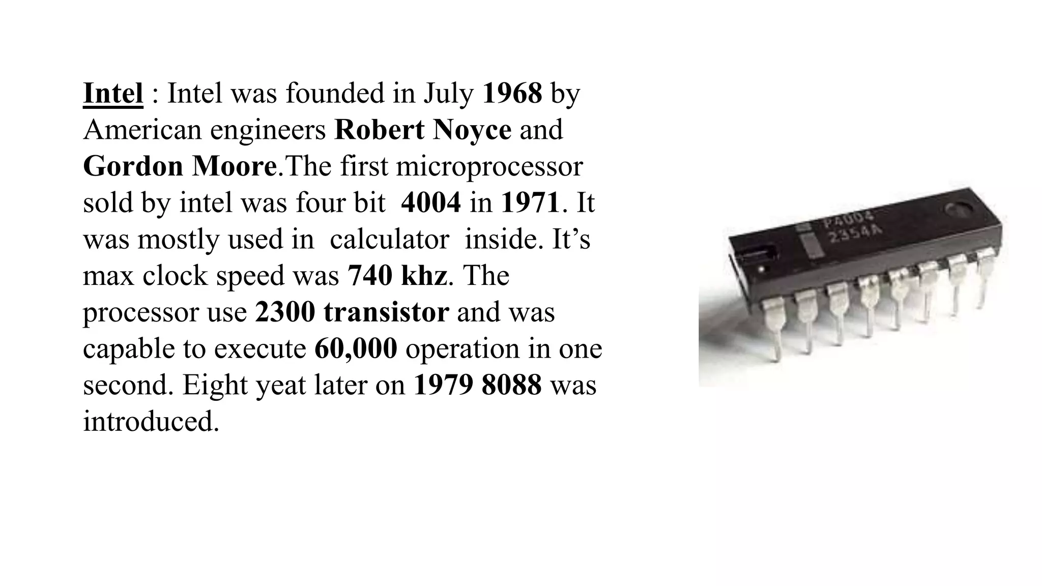 History of amd and intel processors | PPTX