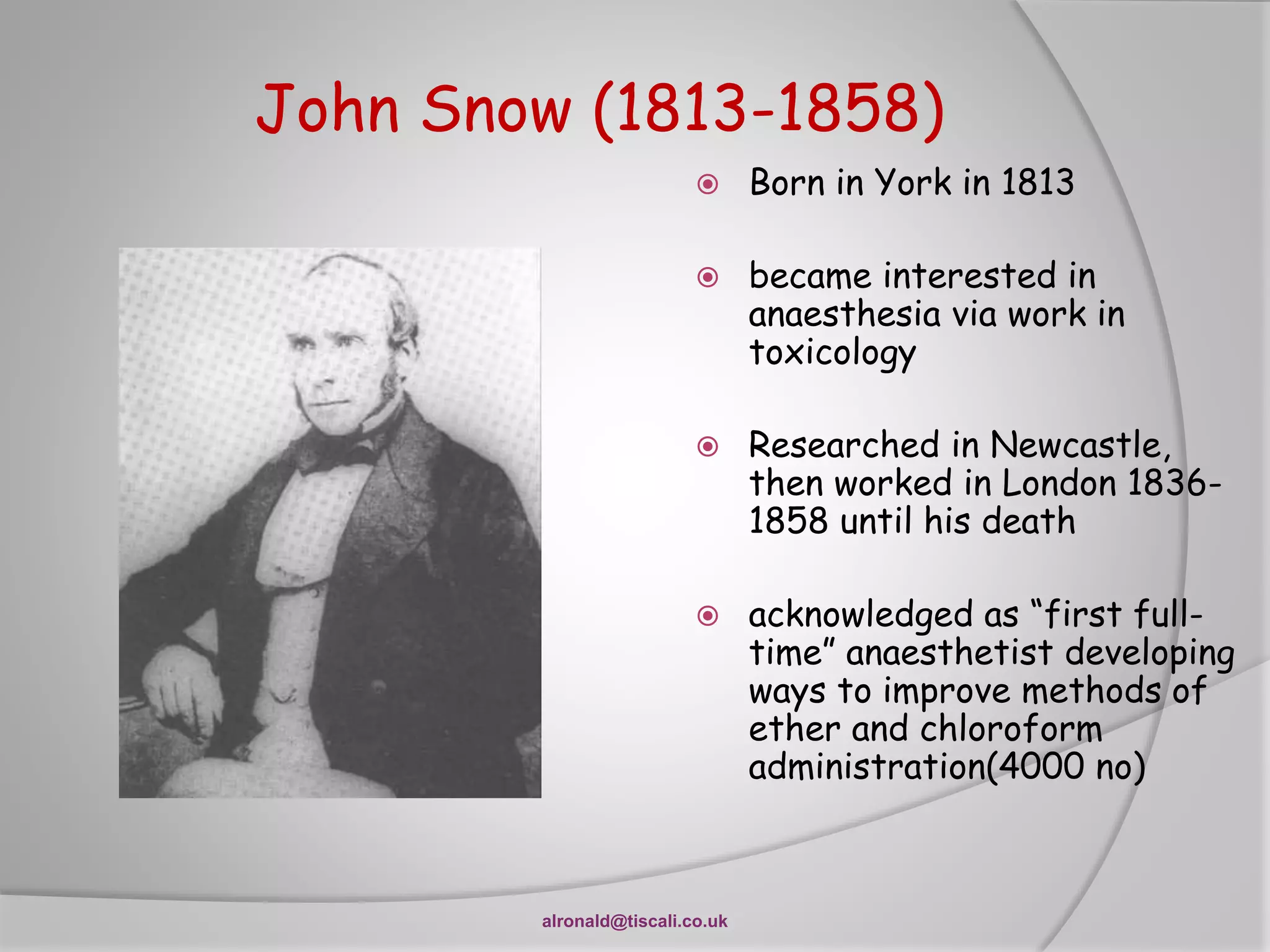 History of anaesthesia | PPTX