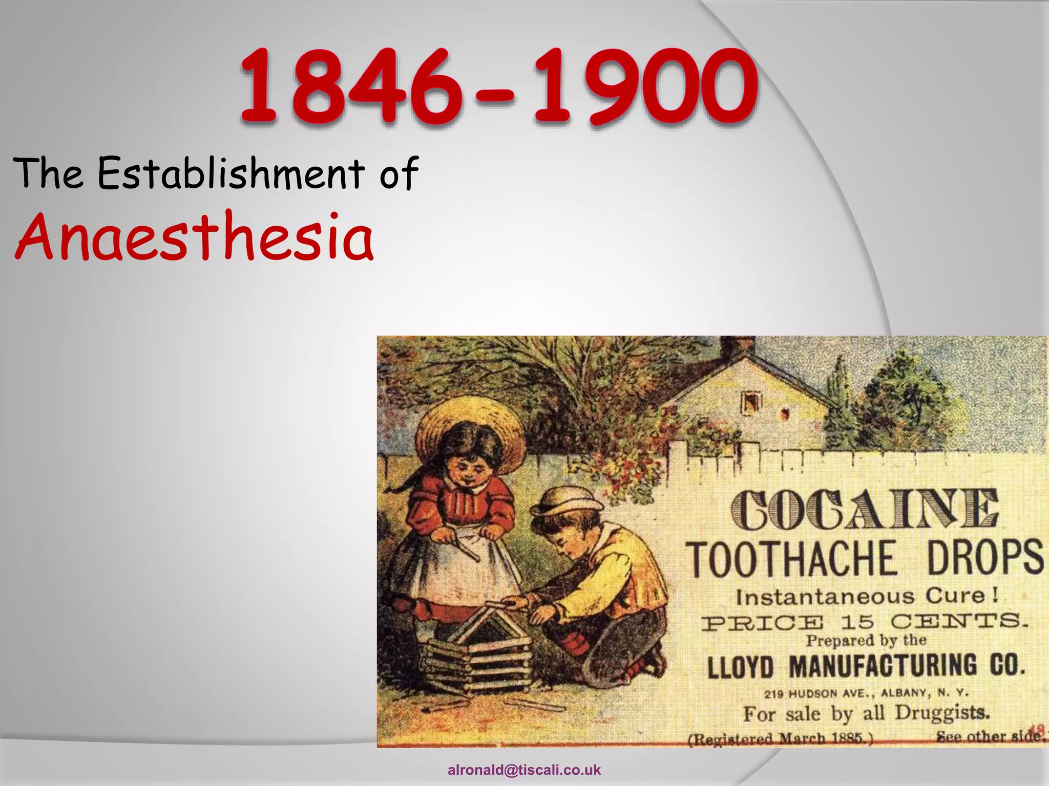 History of anaesthesia | PPTX