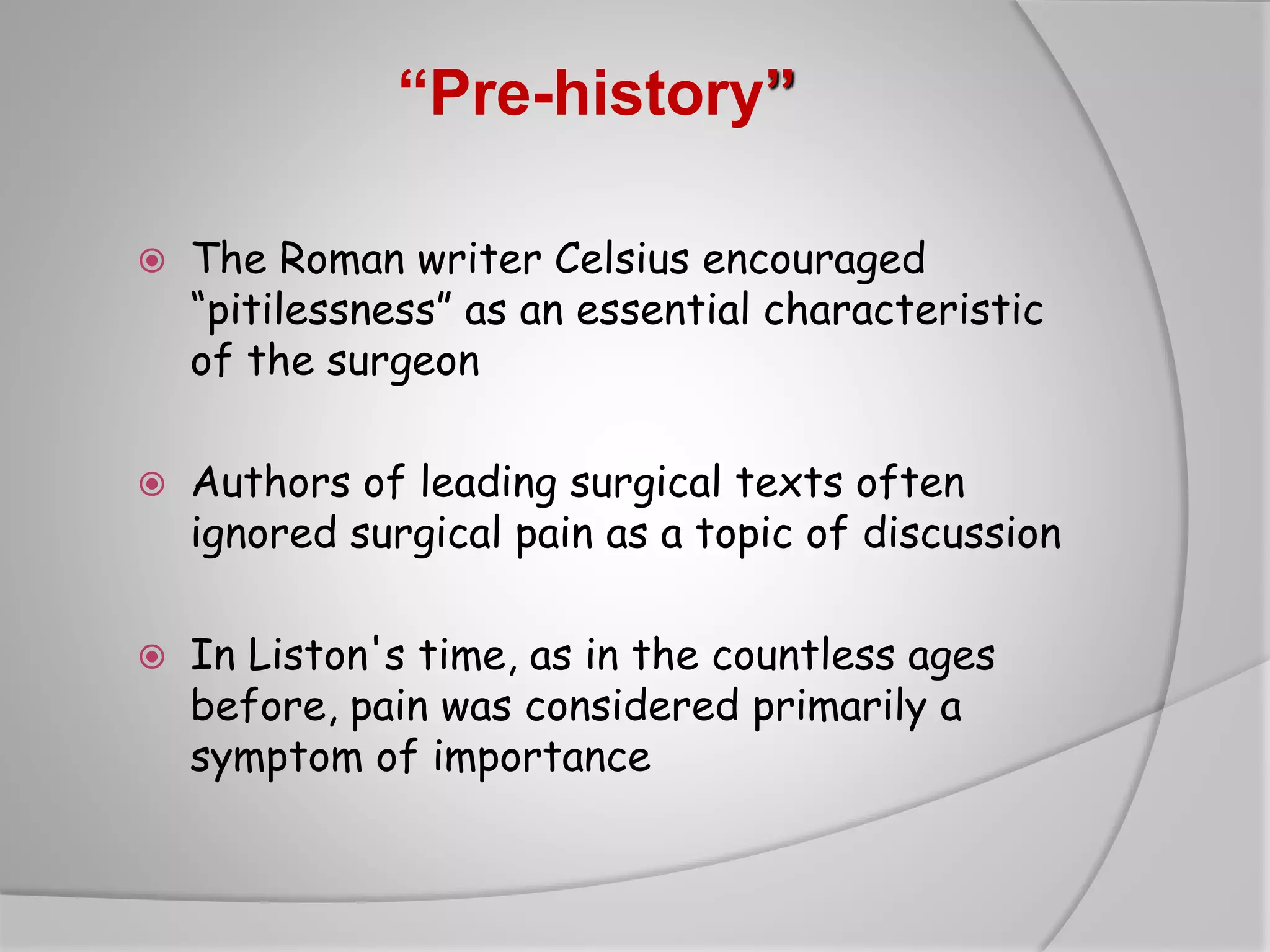 History of anaesthesia | PPTX