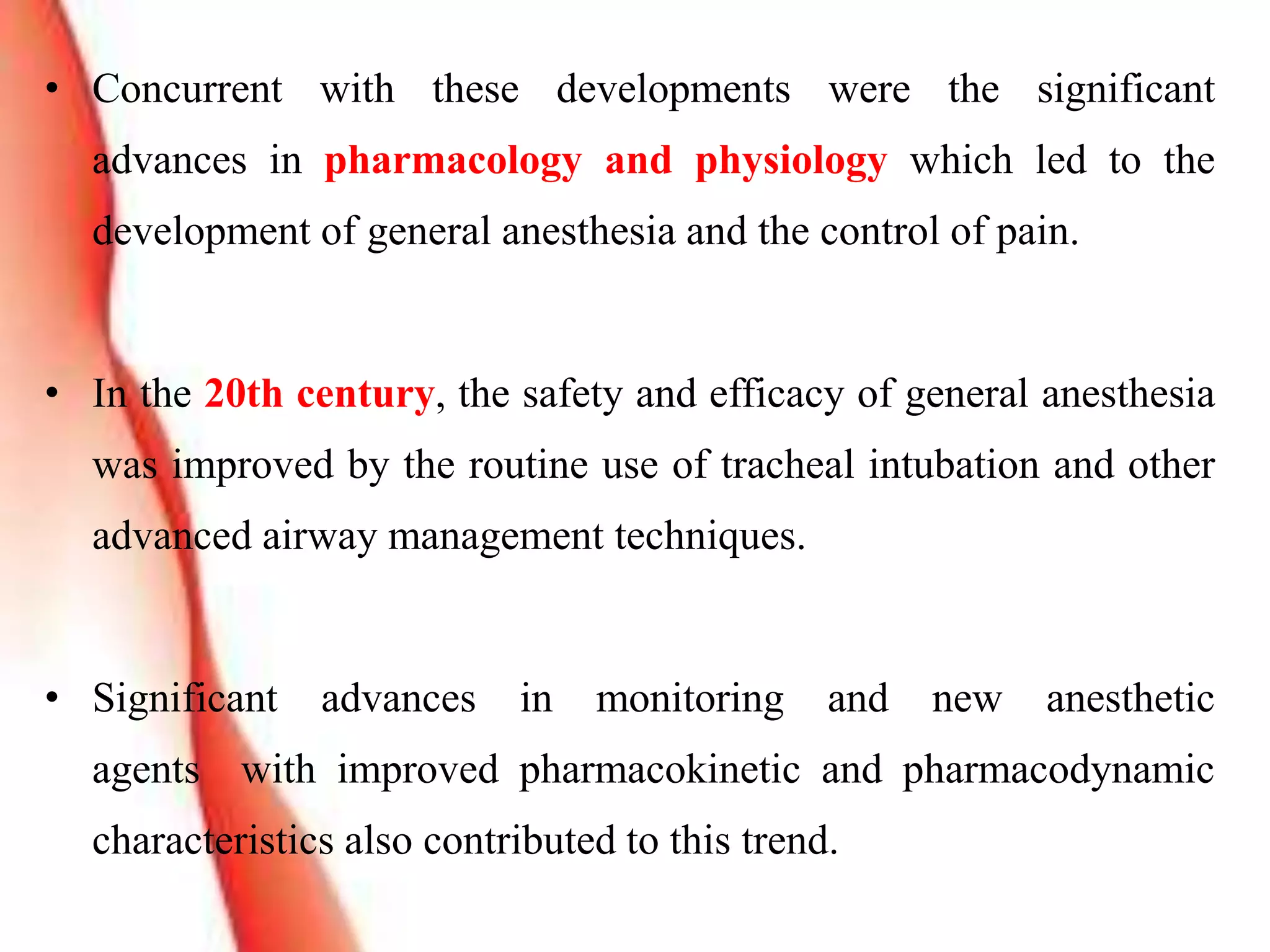 History of anaesthesia | PPTX
