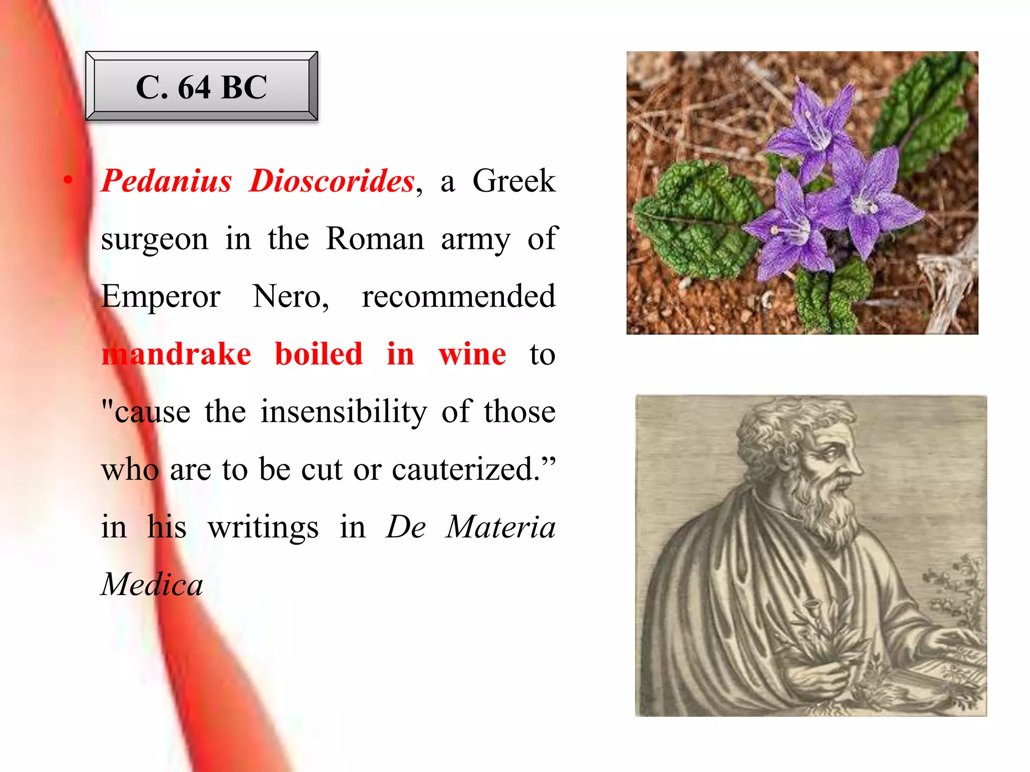 History of anaesthesia | PPTX