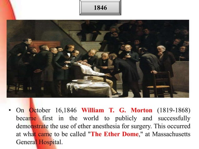 History of anaesthesia | PPTX | First Aid | Injuries