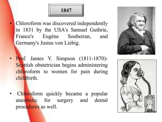 History of anaesthesia | PPTX | First Aid | Injuries