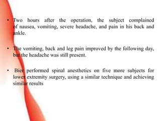 History of anaesthesia | PPTX