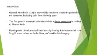 HISTORY OF ANAESTHESIAANATOMY OF AIRWAY BASICS OF GENERAL ANESTHESIA .pptx