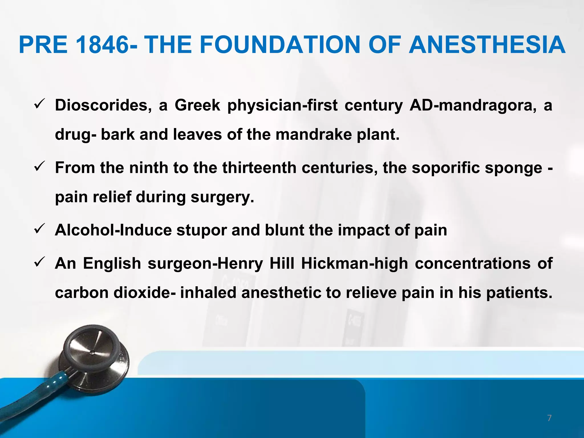 History of anaesthesia by Dr.V.Sravani | PDF