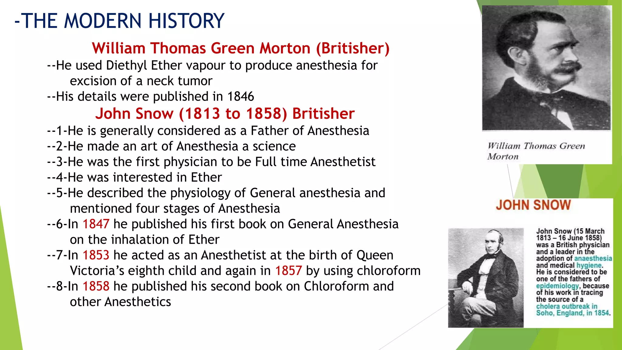 History of anesthesia. | PPTX
