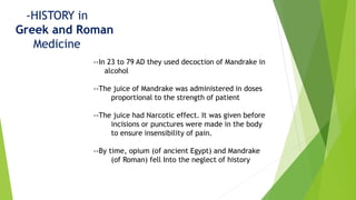 History of anesthesia. | PPTX