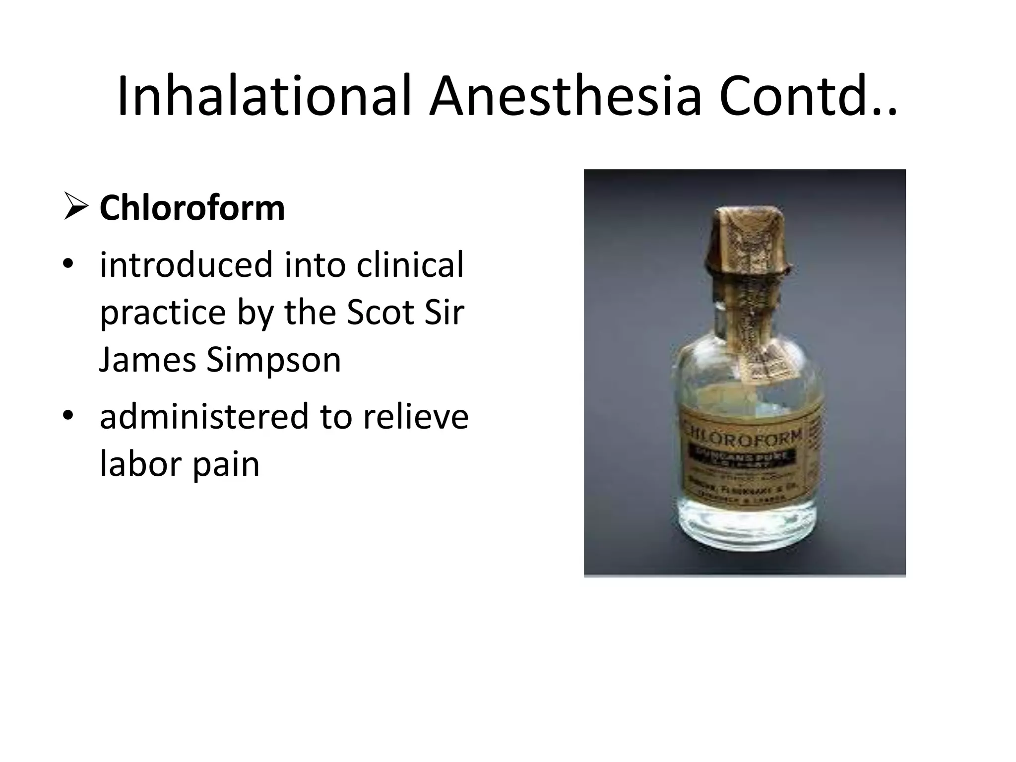 HISTORY OF ANESTHESIA.pptx | Illegal Drugs, Tobacco, eCigarettes ...
