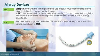 Comprehensive History and Evolution of Anesthesia Practices and Drugs ...